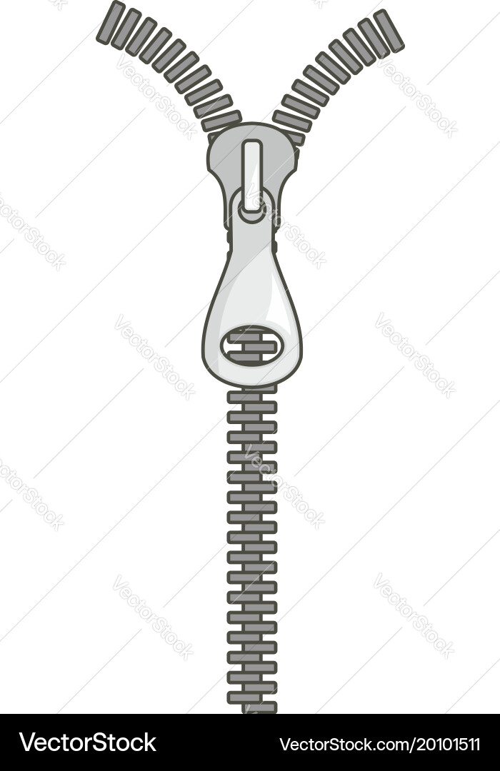 Short zip icon cartoon style Royalty Free Vector Image