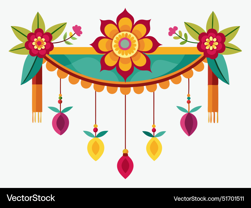 Toran for indian flower Royalty Free Vector Image