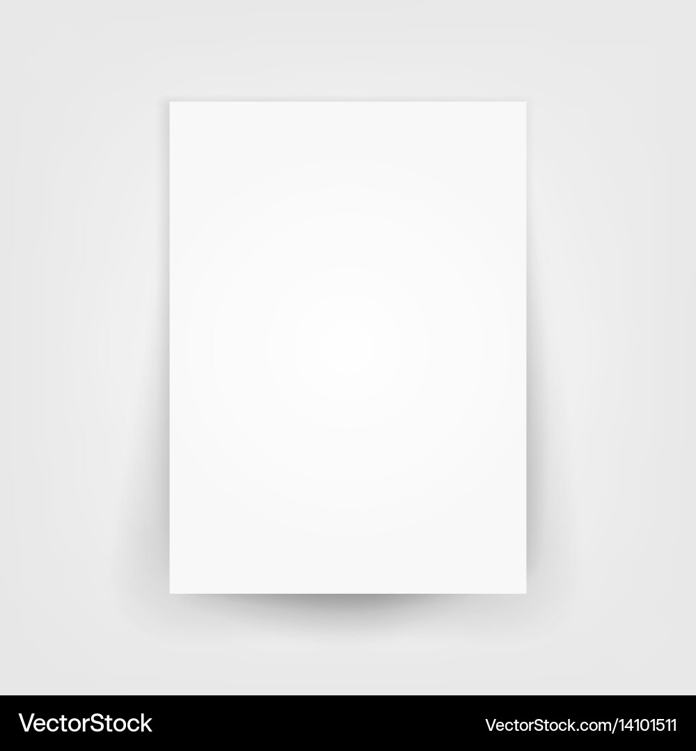 White Paper Canvas Sheet Royalty Free Vector Image