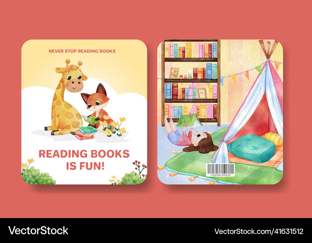 Cover book template with world day Royalty Free Vector Image