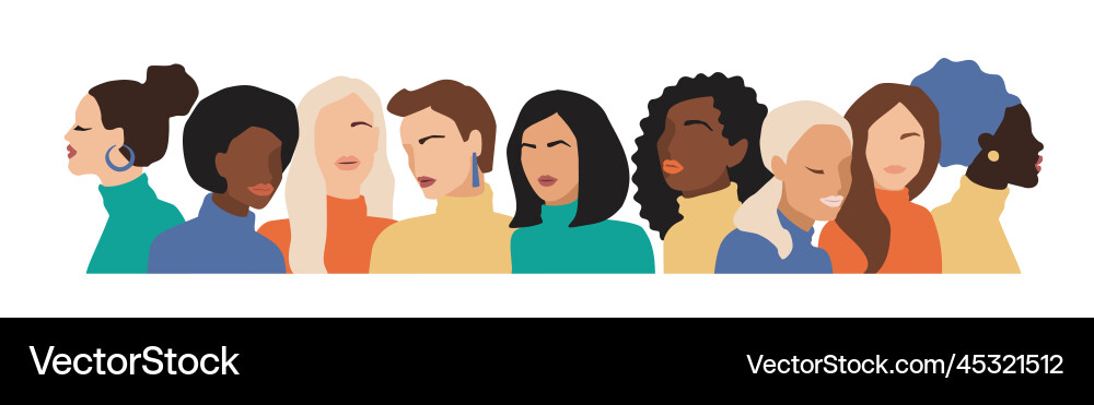 Diverse Women Collective Royalty Free Vector Image
