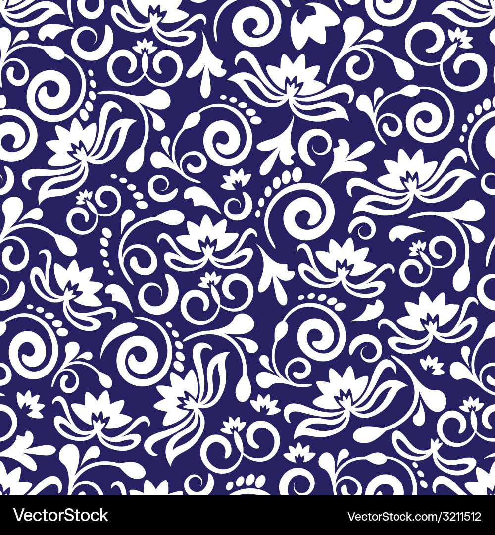 Elegant Floral Scroll Pattern Royalty Free Vector Image