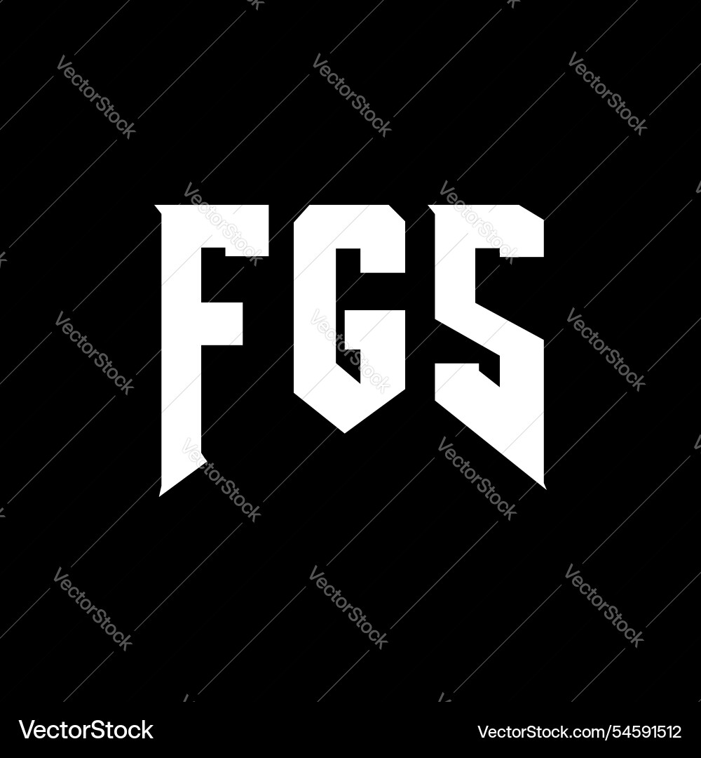 Fgs letter logo design for technology company Vector Image