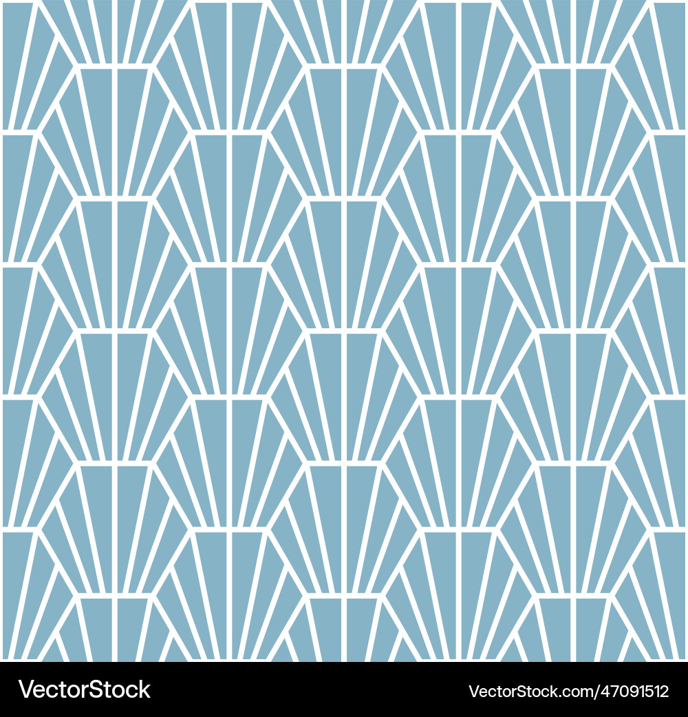 Hexagonal geometric pattern in duck egg blue Vector Image