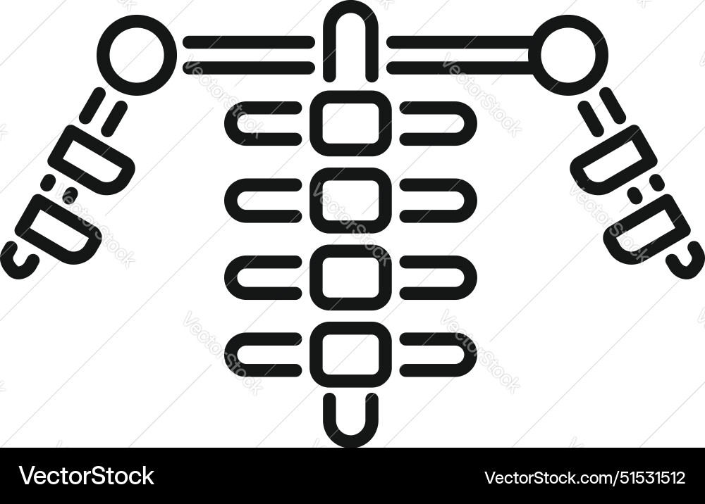 Human spine icon showing vertebrae Royalty Free Vector Image