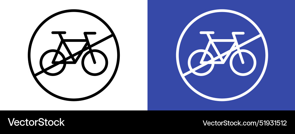 Prohibited bicycle use sign enhance pedestrian Vector Image
