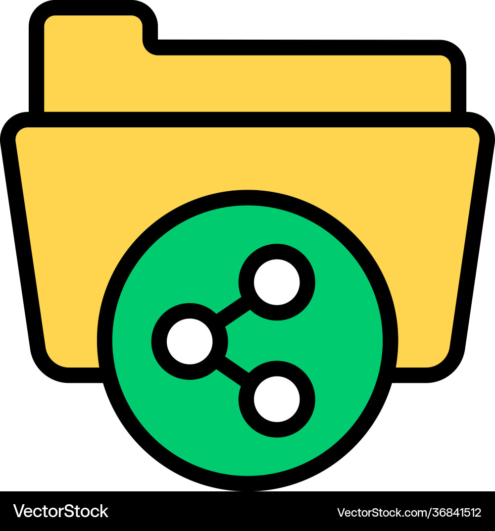 Share folder Royalty Free Vector Image - VectorStock