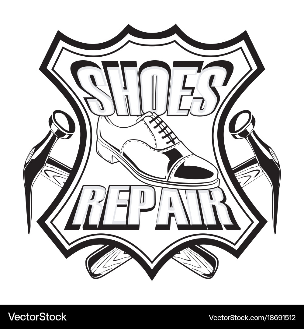 Shoes repair leather Royalty Free Vector Image