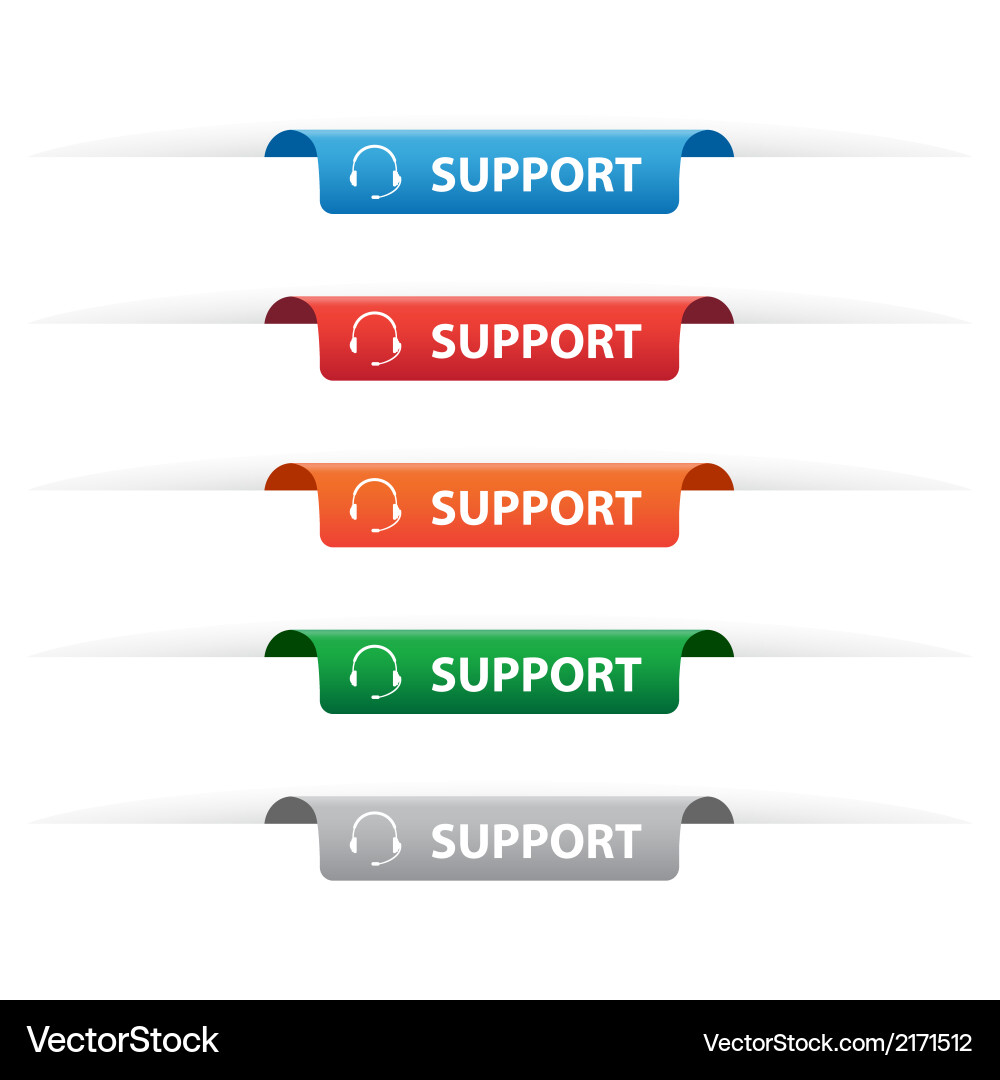 Support paper tag labels Royalty Free Vector Image