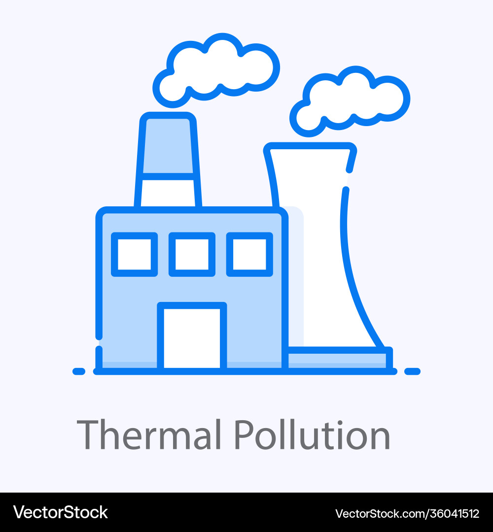 Thermal pollution Royalty Free Vector Image - VectorStock