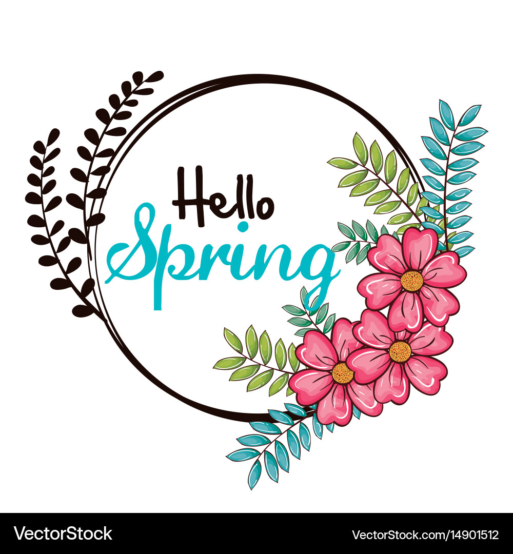 Welcome spring design Royalty Free Vector Image