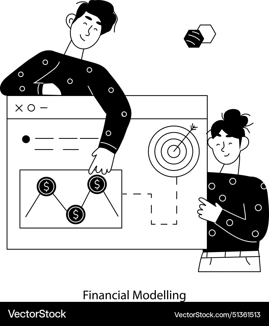 Financial modelling Royalty Free Vector Image - VectorStock