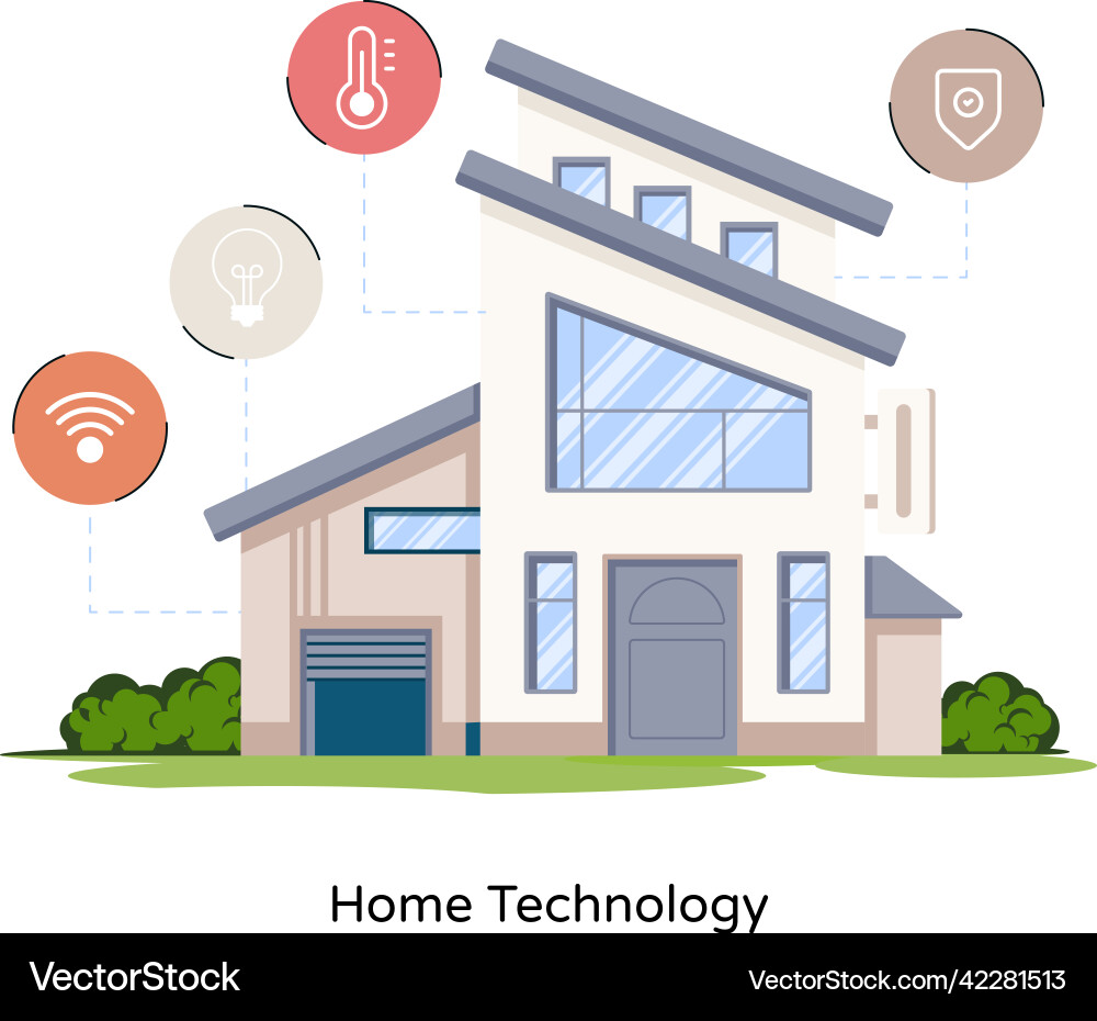 Home technology Royalty Free Vector Image - VectorStock