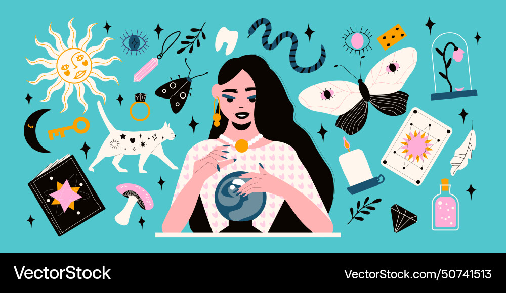 Magic show big set Royalty Free Vector Image - VectorStock