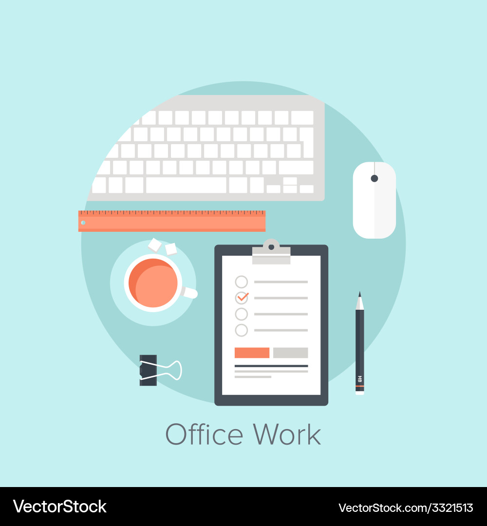 Office work Royalty Free Vector Image - VectorStock