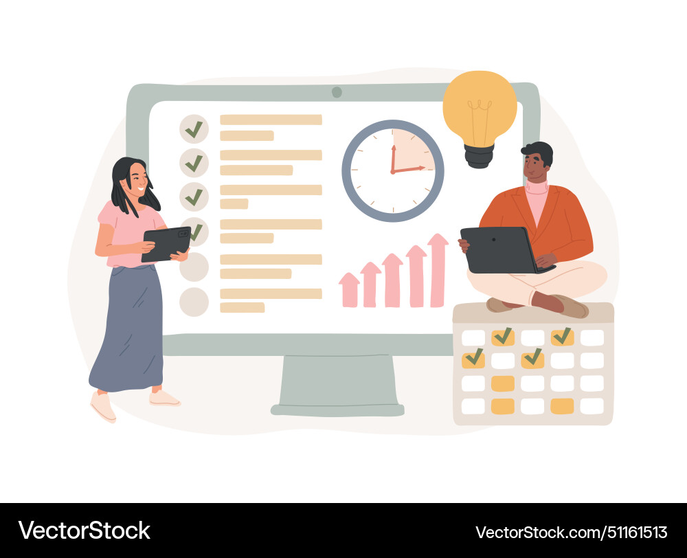 Project planning isolated concept Royalty Free Vector Image