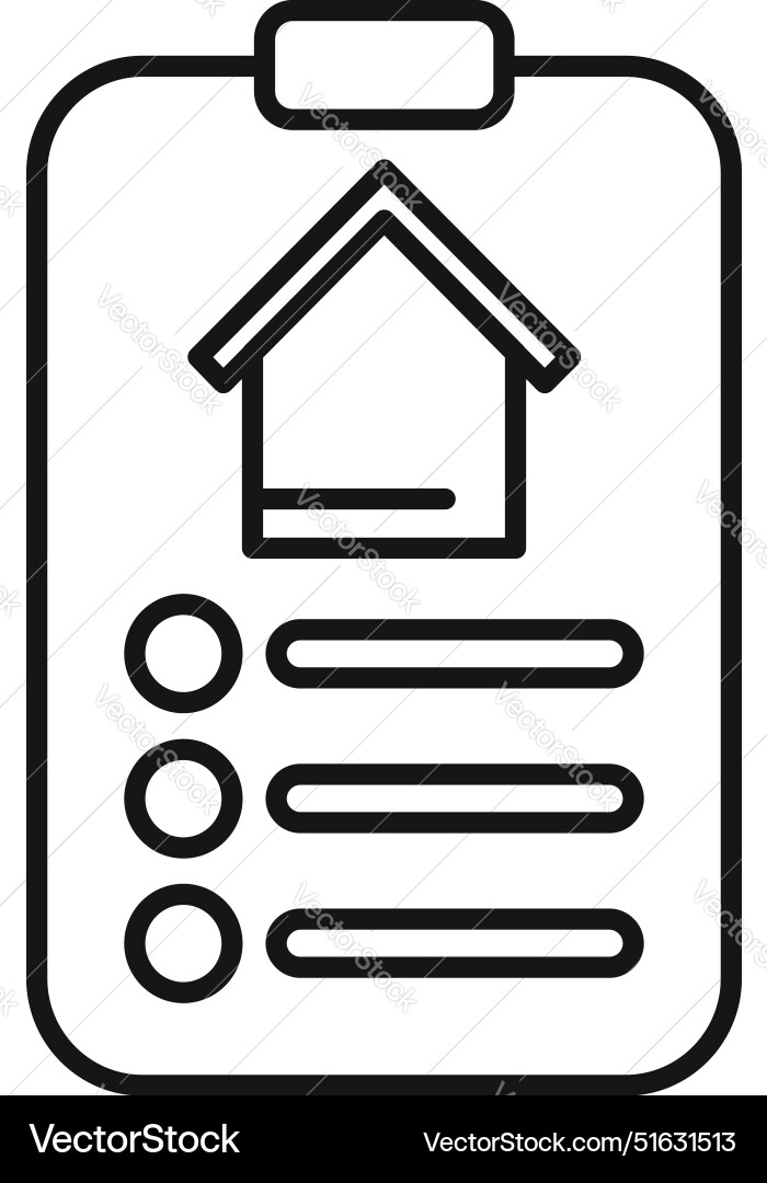 Real estate agent checklist documenting house Vector Image