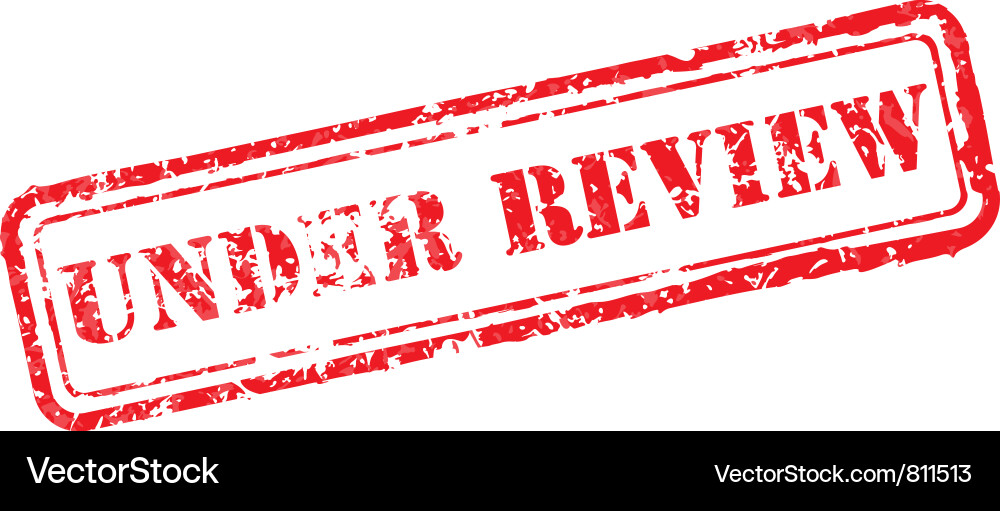 Under review rubber stamp Royalty Free Vector Image