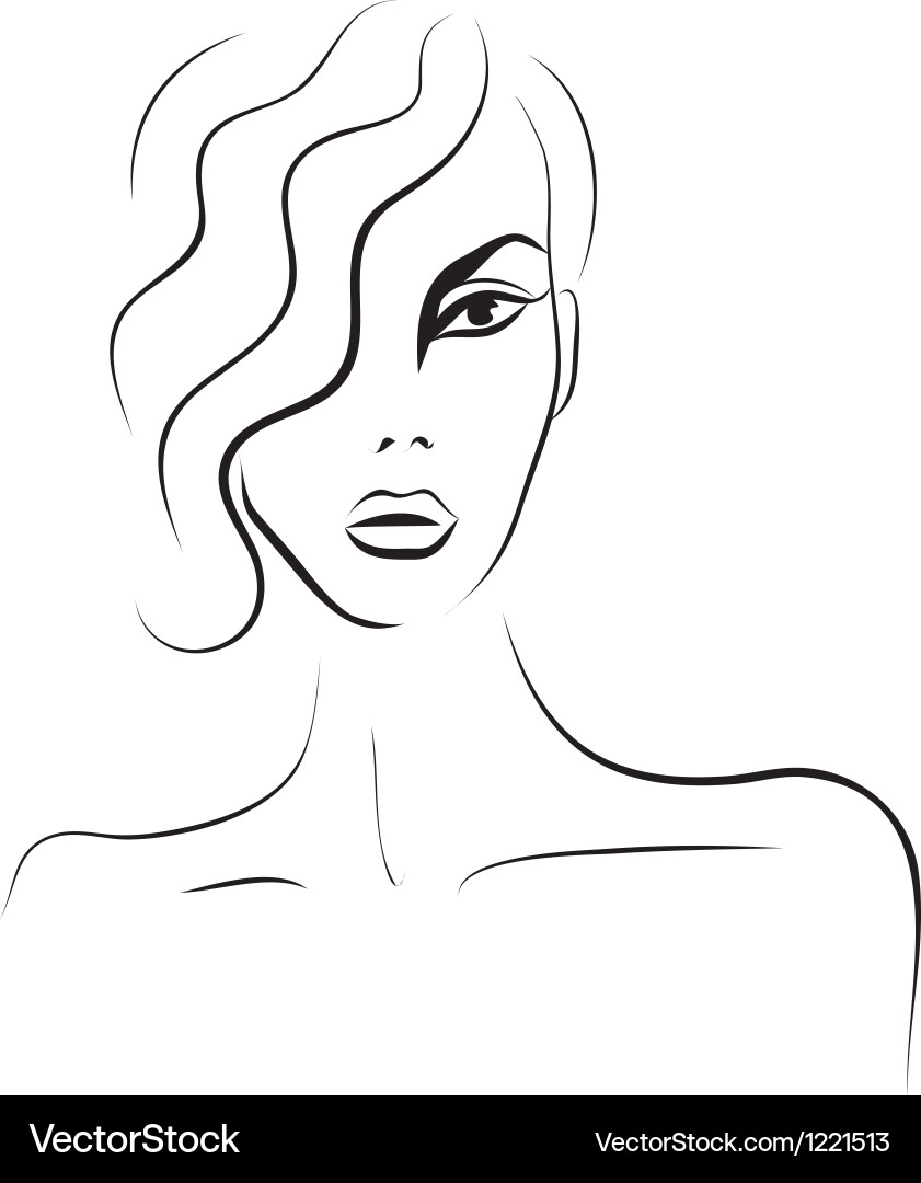 Woman face Royalty Free Vector Image - VectorStock