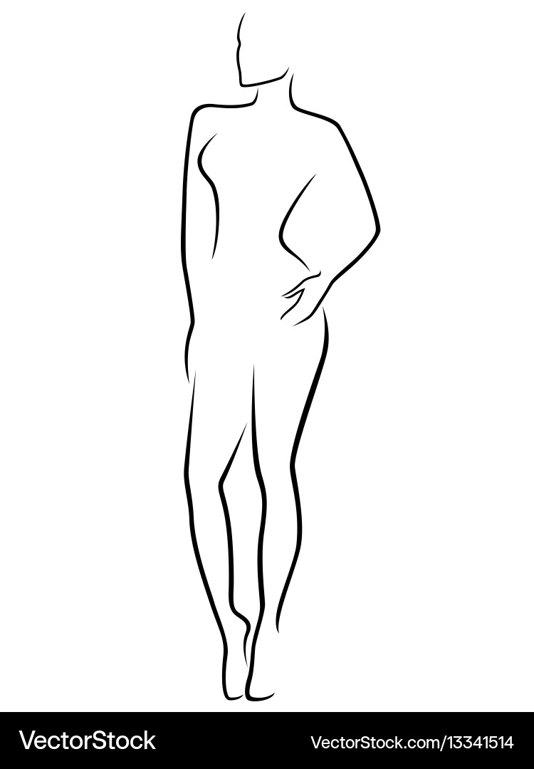 Abstract slim human body Royalty Free Vector Image