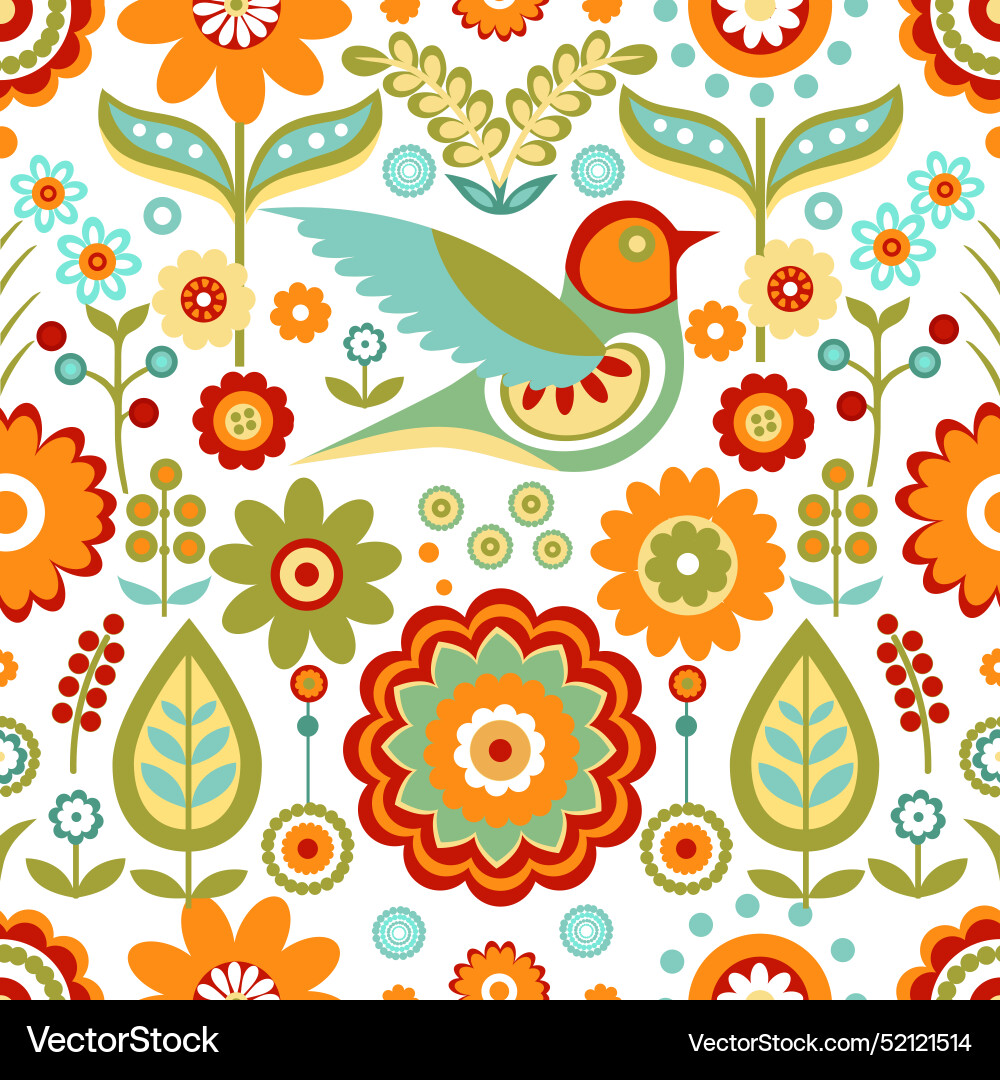 Birds in bright colors on a white background Vector Image