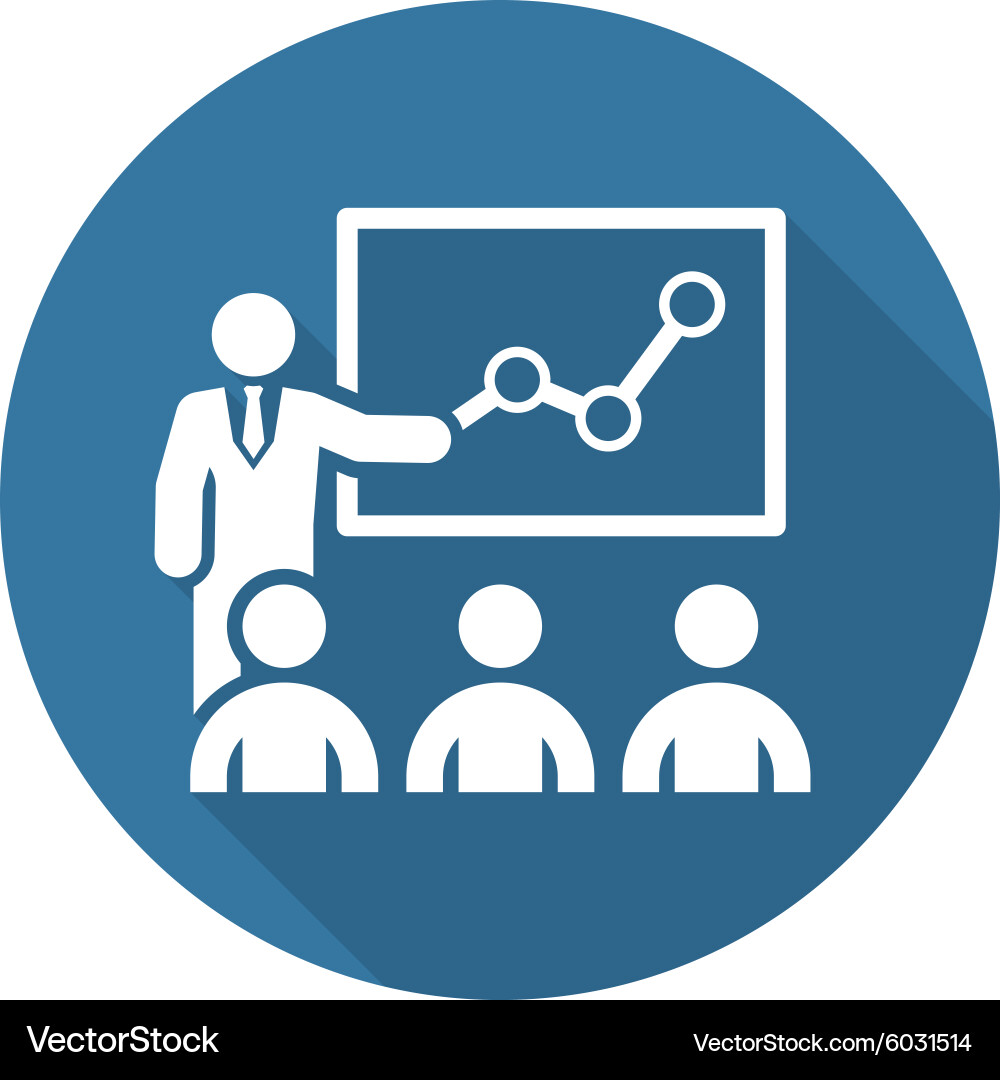 Business Training Icon Set Royalty Free Vector Image