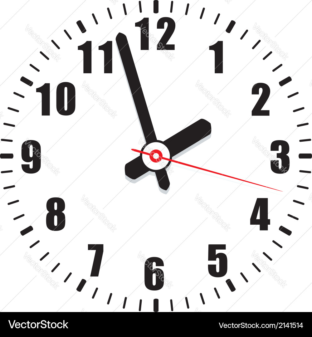 Clock face Royalty Free Vector Image - VectorStock