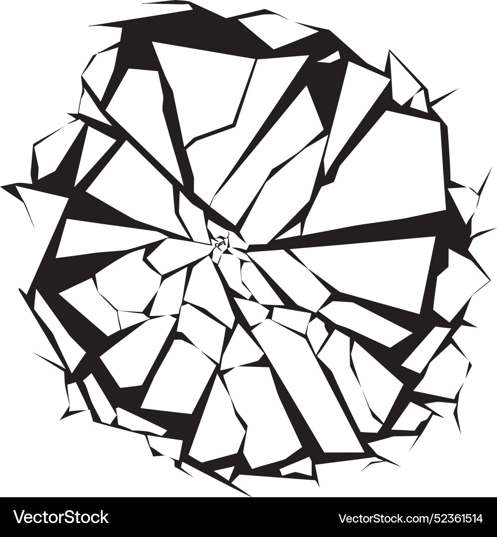 Fragmented mirage abstract broken glass spectrum Vector Image