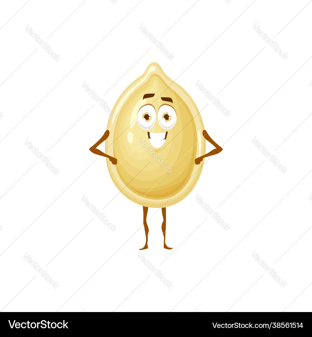 Gourd pumpkin seed in shell isolate emoji emoticon