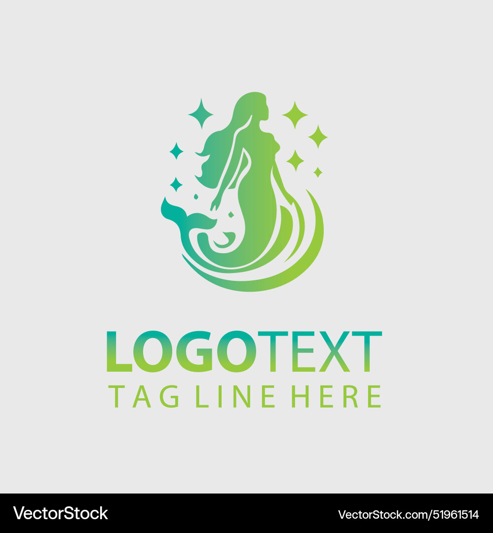 Mermaid logo Royalty Free Vector Image - VectorStock
