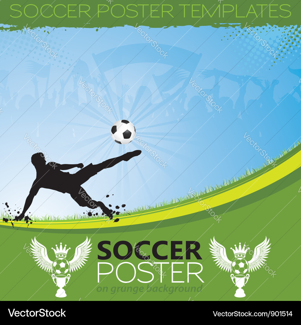 Soccer poster Royalty Free Vector Image - VectorStock
