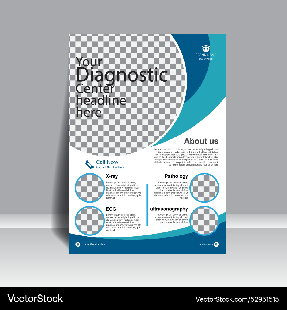 Flyer for advertising your diagnostic center Vector Image