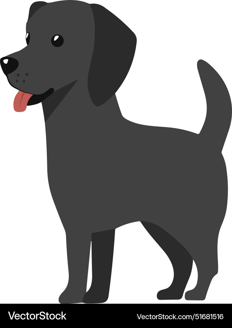 A black labrador retriever Royalty Free Vector Image