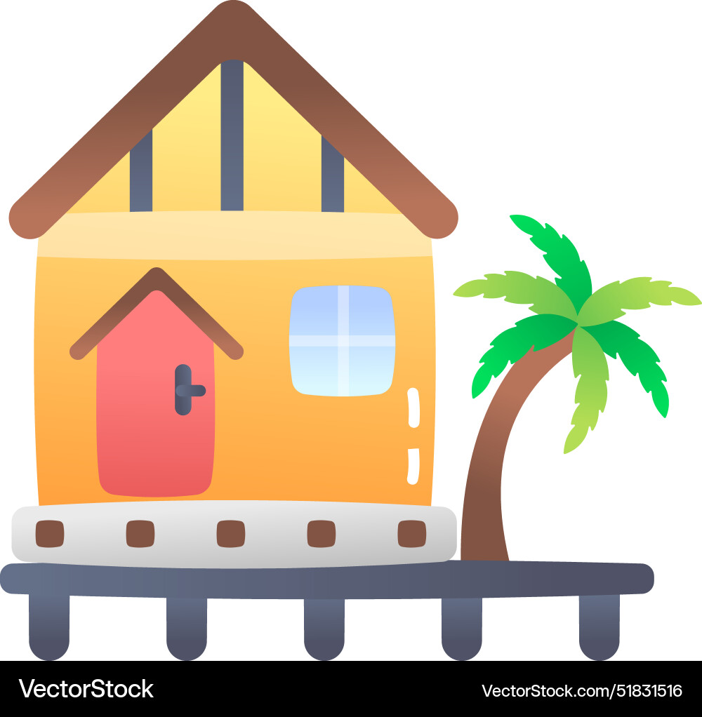 Beach lodge Royalty Free Vector Image - VectorStock