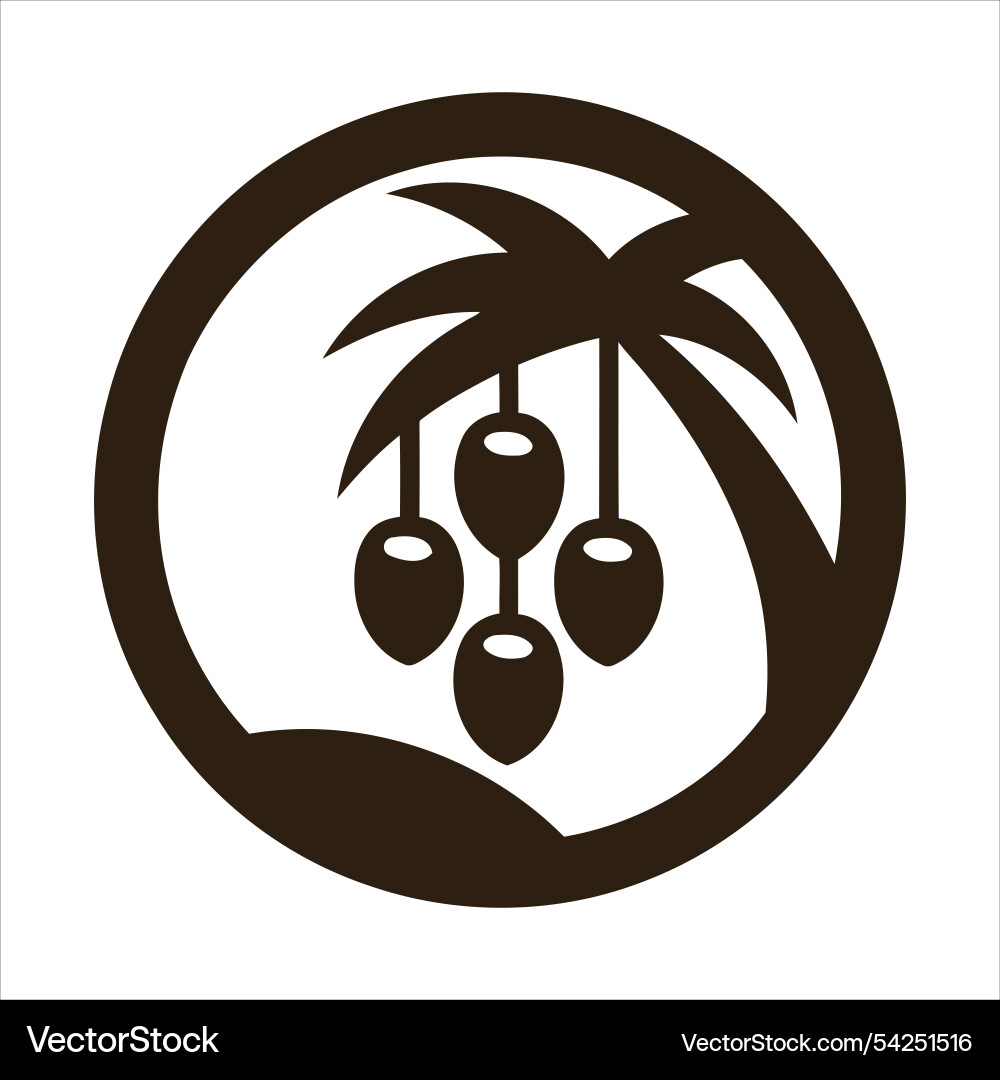 Coconut tree logo design Royalty Free Vector Image