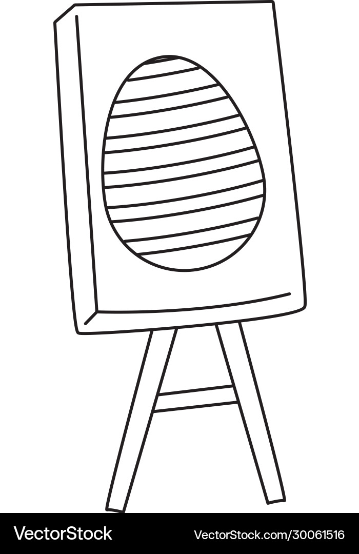 Egg painted in paperboard easter decoration Vector Image