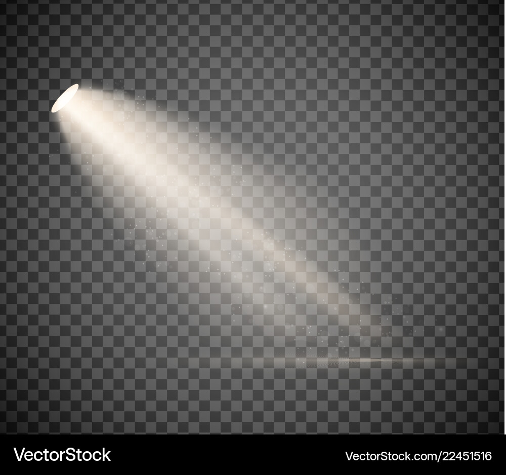 Lamps set with warm light on a transparent Vector Image