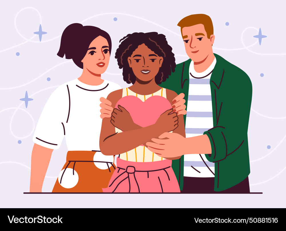 Positive relationships concept Royalty Free Vector Image