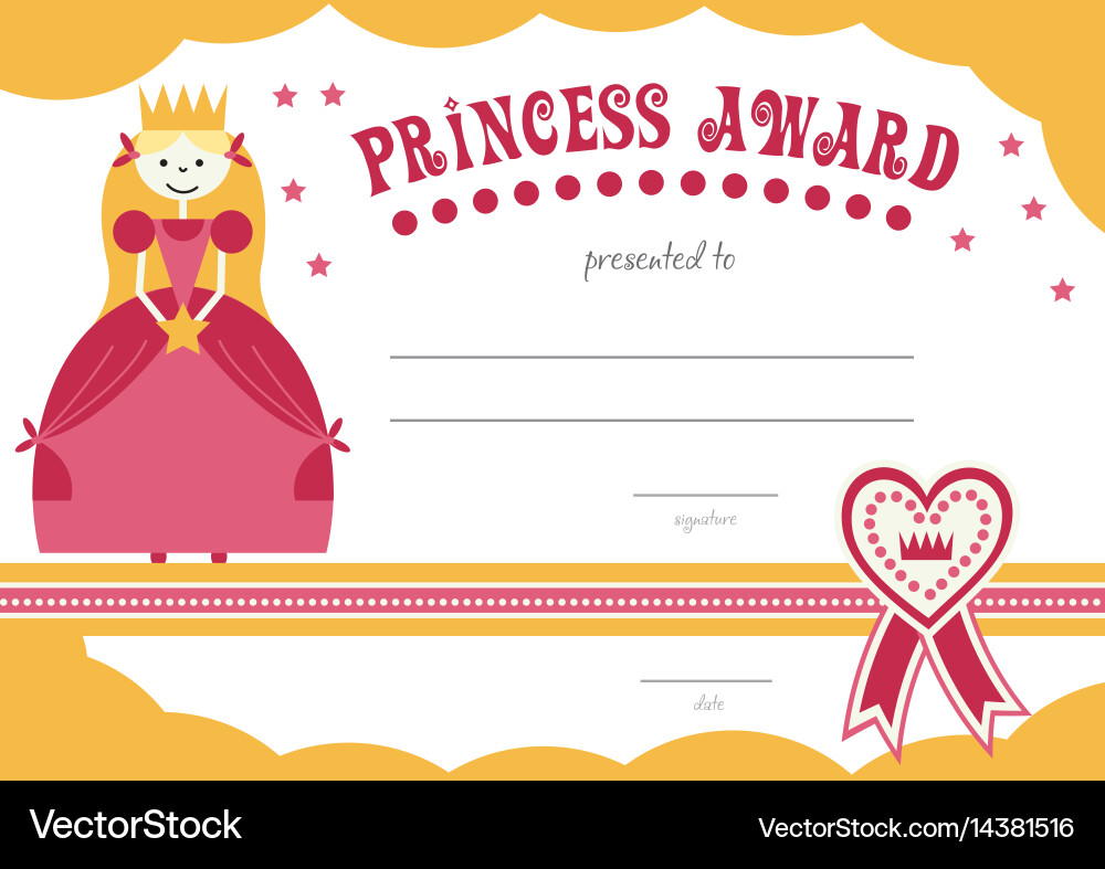 Princess Award Certificate Printable Potty Training Diploma / Toddler