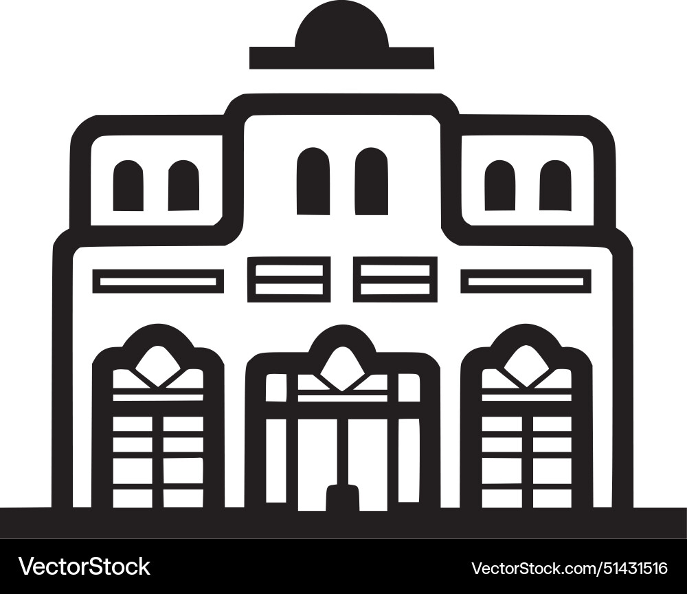 School - minimalist and flat logo Royalty Free Vector Image