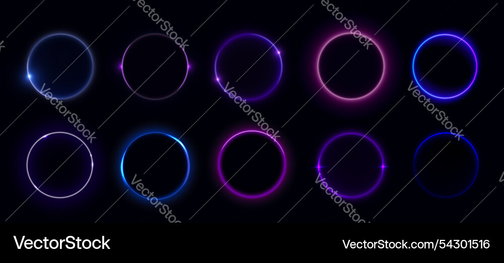 Solar eclipse circles showing moon covering sun Vector Image