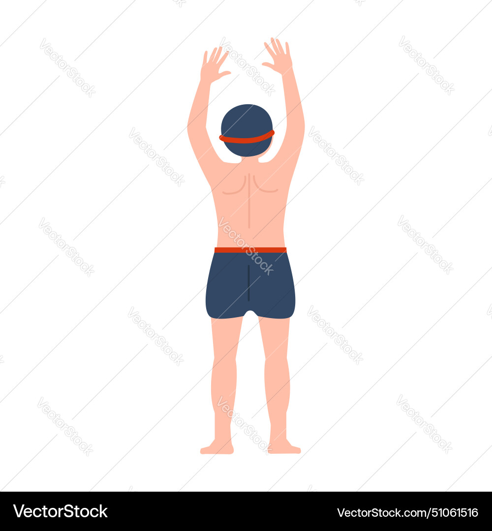 Top view people swimming flat Royalty Free Vector Image