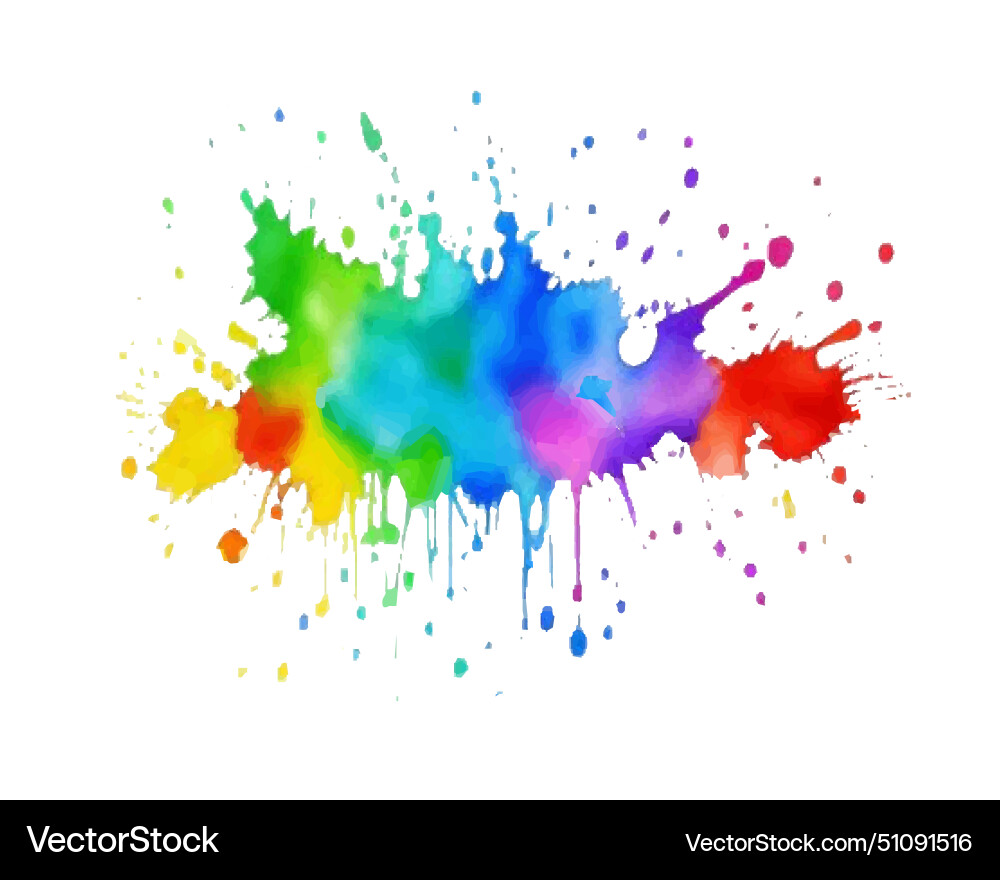 Watercolor splash isolated white background Vector Image