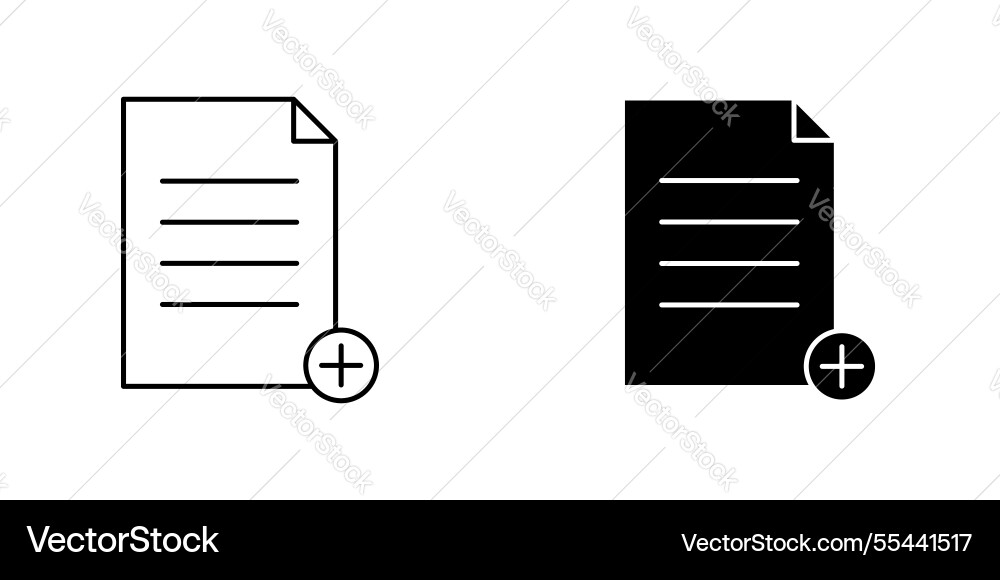 Add document icon symbol collection on white Vector Image
