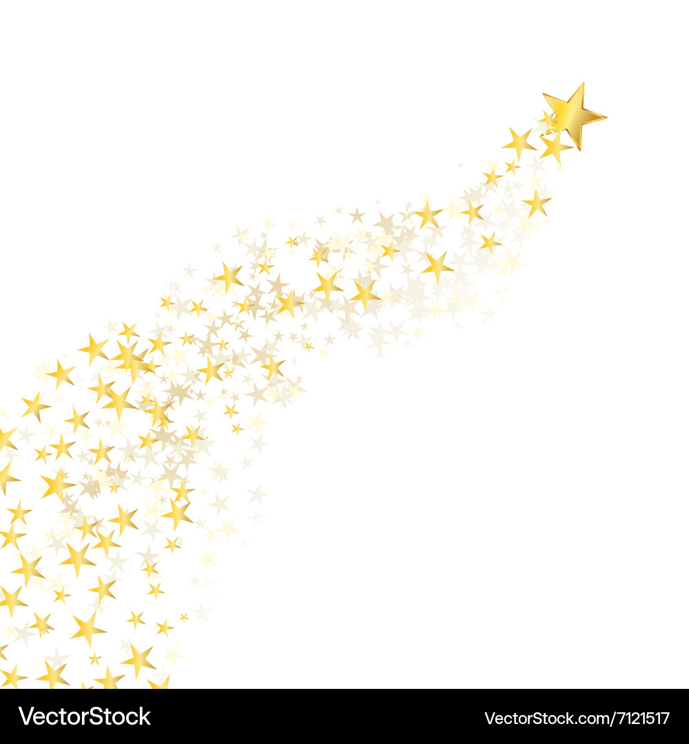 Golden Star Stream Royalty Free Vector Image - VectorStock
