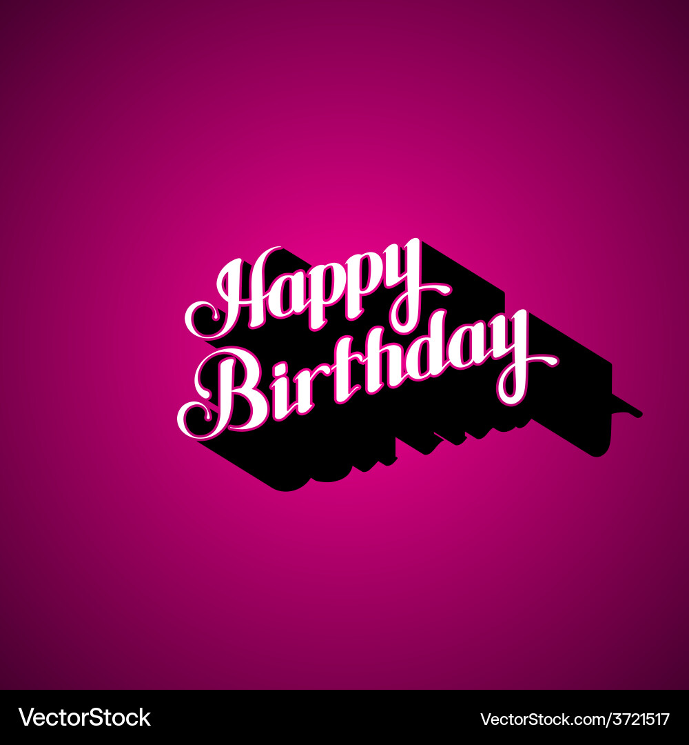 Happy birthday retro label Royalty Free Vector Image