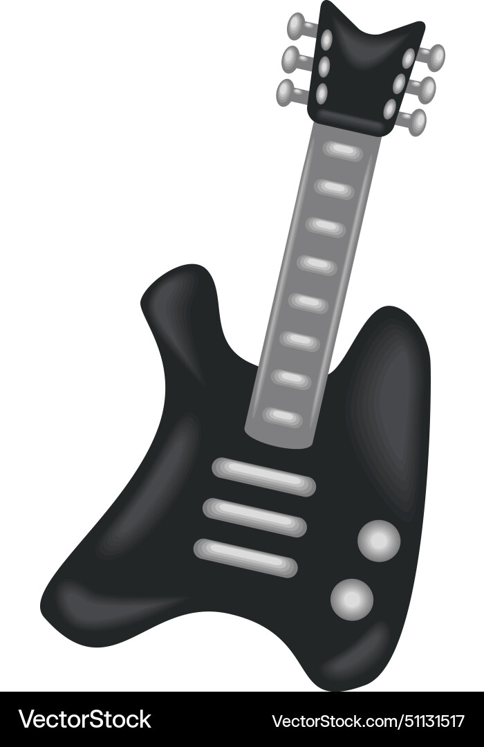 Heavy metal electric guitar Royalty Free Vector Image