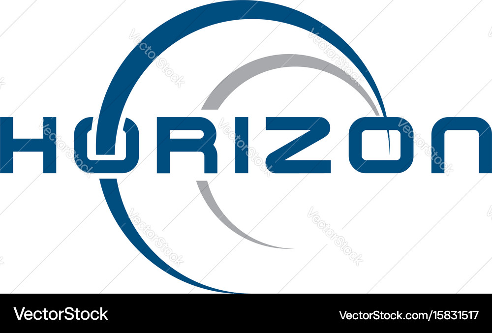 Logo horizon solutions Royalty Free Vector Image