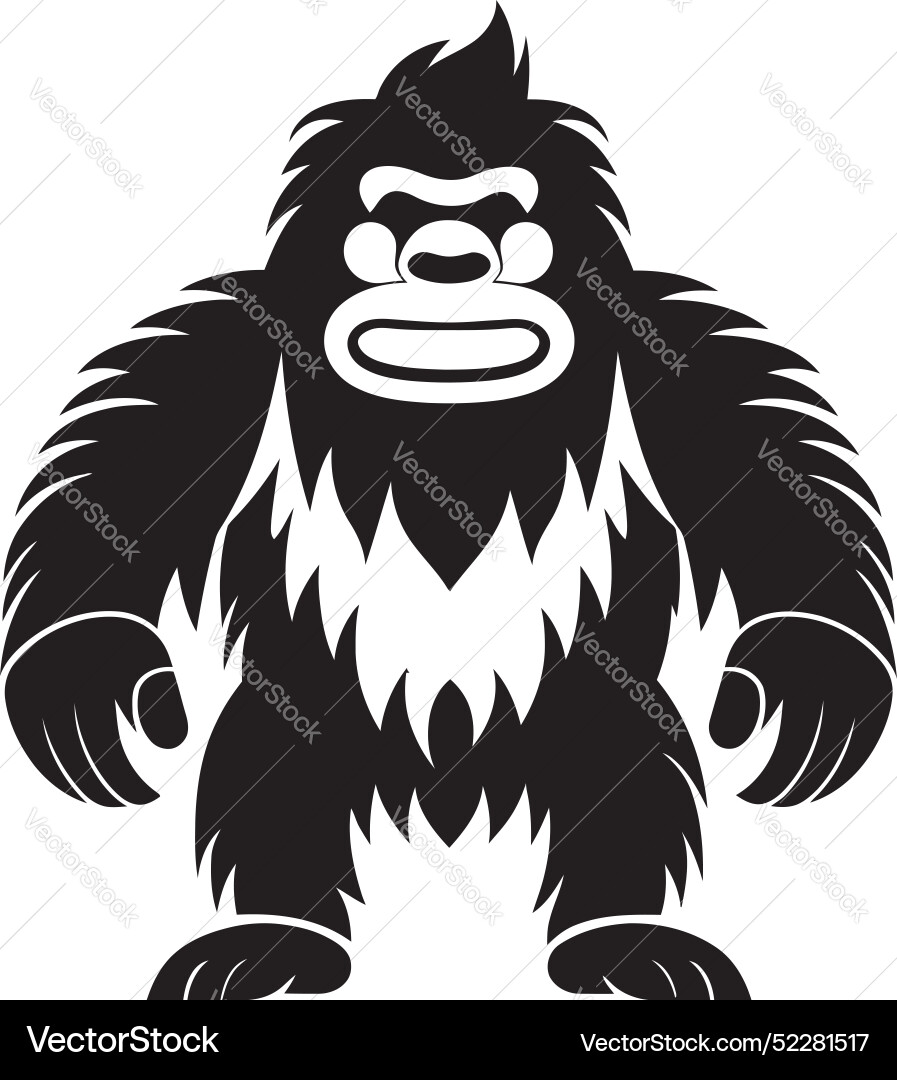 Mystic mountain marvel enigmatic black sasquatch Vector Image