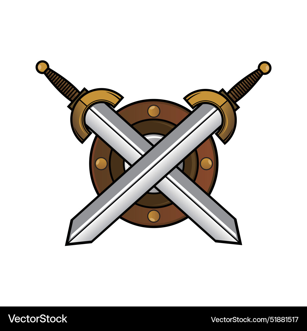 Sword club emblem logo Royalty Free Vector Image